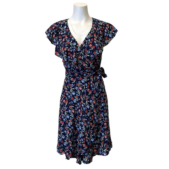 Draper James | Dresses | Nwot Draper James Floral Ruffle Wrap Dress S ...